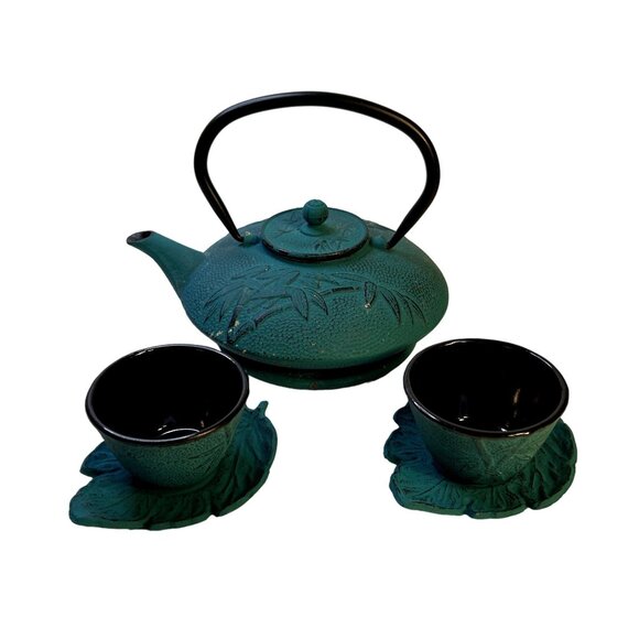 Kobe Tetsubin Tea Serving Set | Dining | 6 Pc Kobe Tetsubin Handmade ...